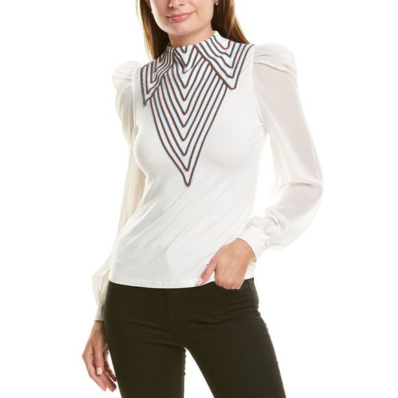 Gracia | Tops | Gracia Womens Embroidered Blouse White | Poshmark